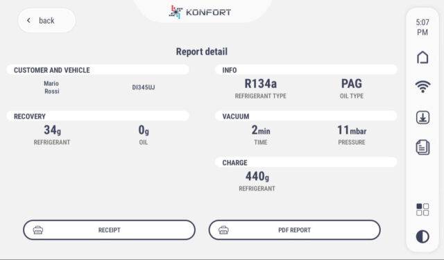 TEXA AC Service - KONFORT 760 TOUCH